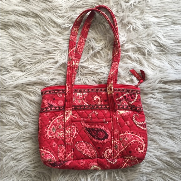 Vera Bradley | Bags | Vera Bradley Red Paisley Small Bag | Poshmark